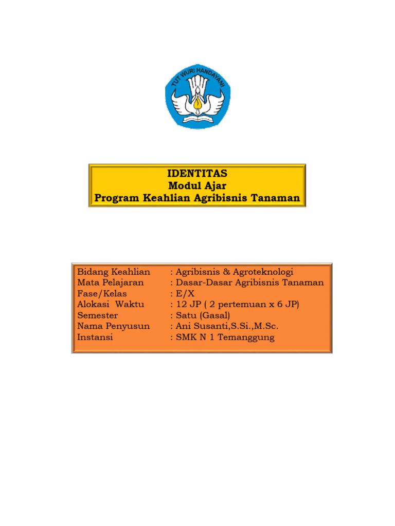 Modul Ajar Dasar-Dasar Agribisnis Tanaman - Memahami Perkembangan ...
