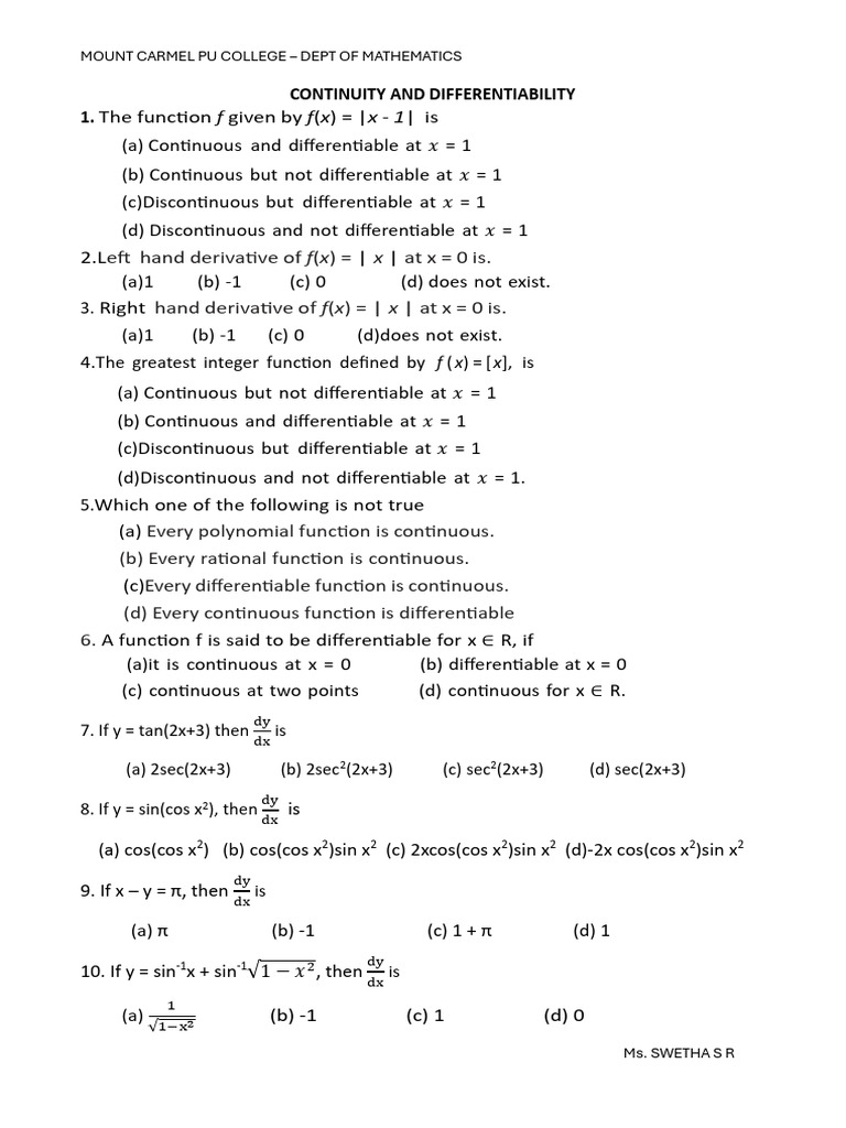 continuty | PDF | Function (Mathematics) | Continuous Function