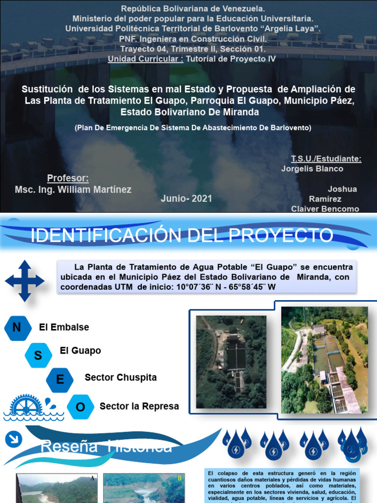 Presentacion Proyecto Iv | PDF | Agua | Agua potable