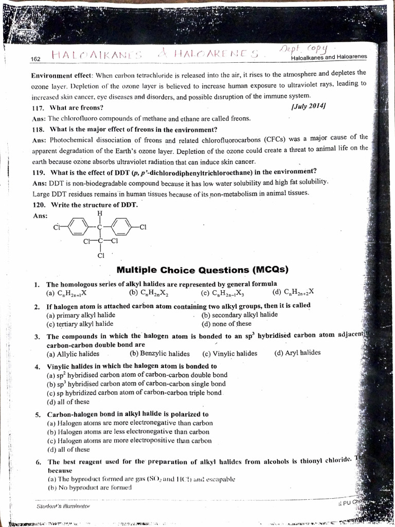 haloalkanes and haloarenes | PDF | Chlorofluorocarbon | Chemical Substances