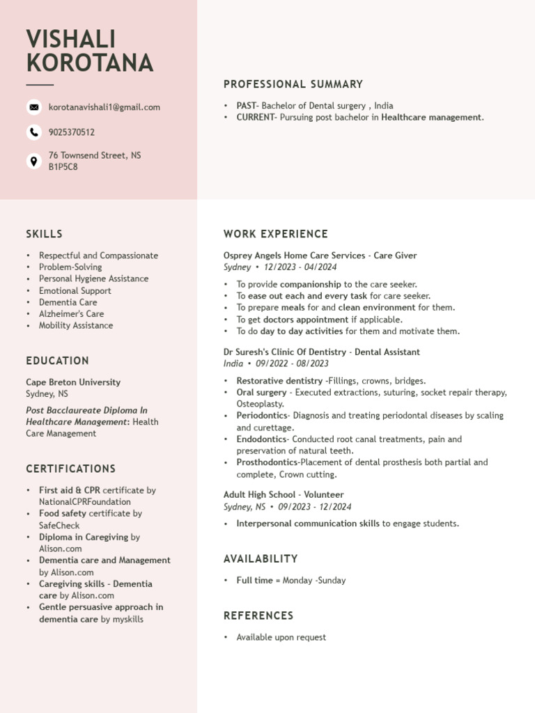 VISHALI KOROTANA - Resumee | PDF | Dentistry | Periodontology