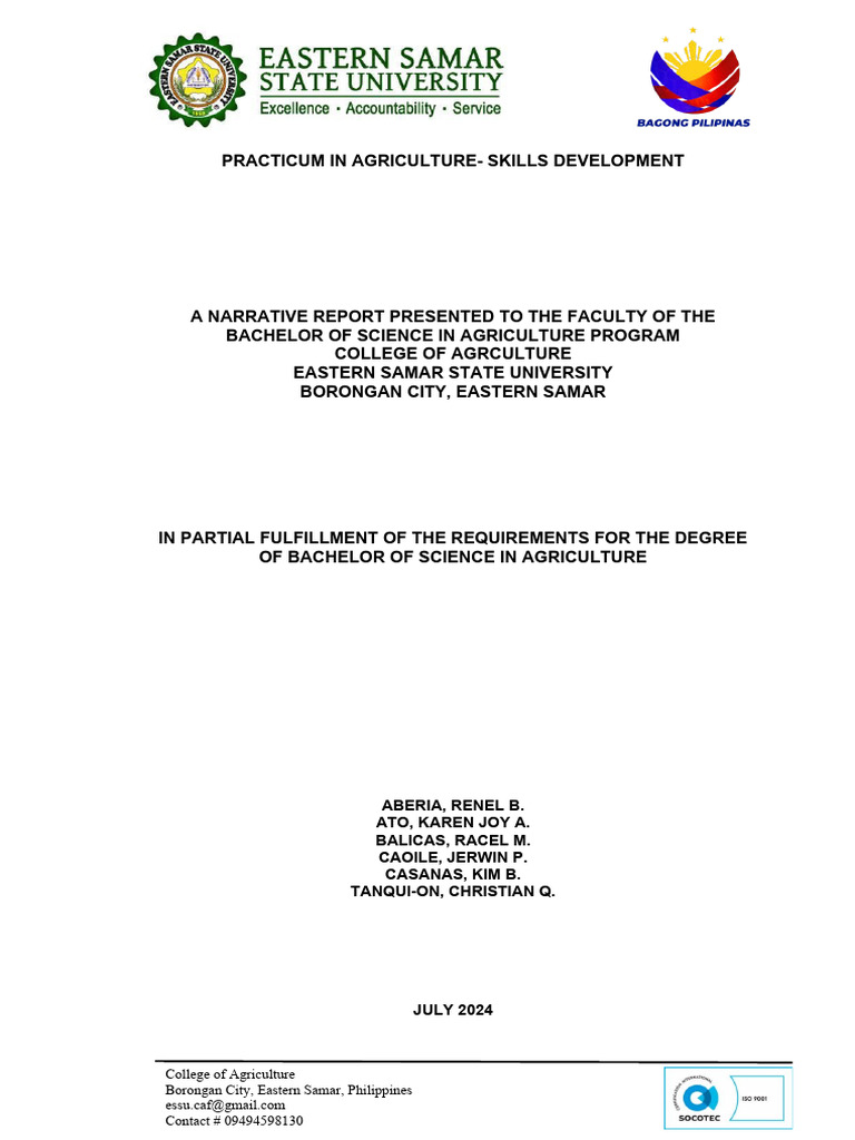 Summer-Practicum in Agriculture | PDF | Soil | Compost