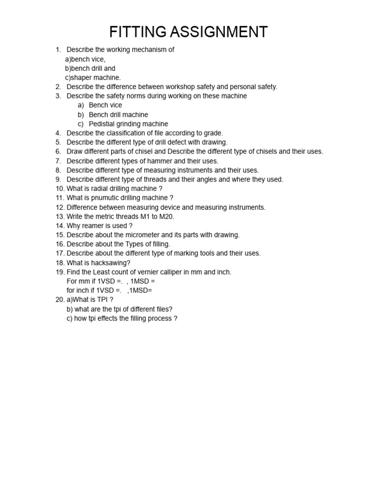 Fitting Assignment | PDF