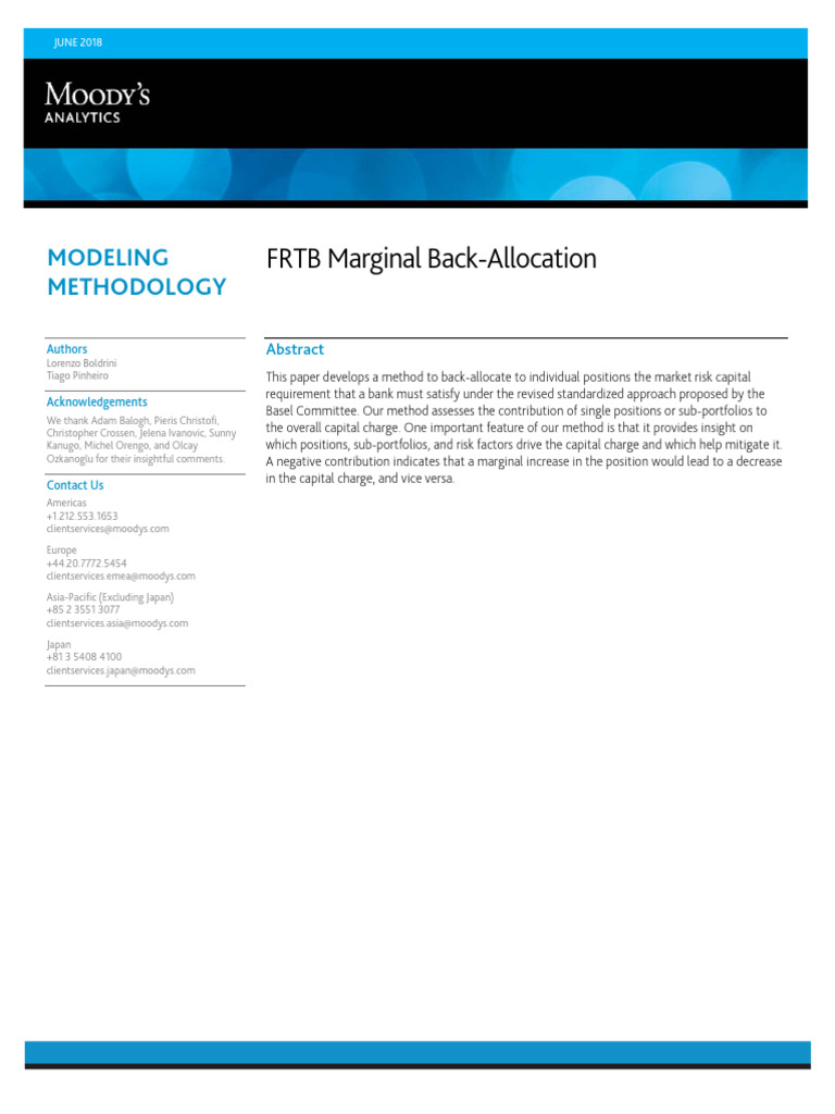 FRTB Marginal Back Allocation | PDF | Greeks (Finance) | Risk