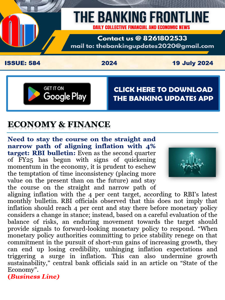 RBI Bulletin: Inflation Insights & Trends | PDF | Reserve Bank Of India ...