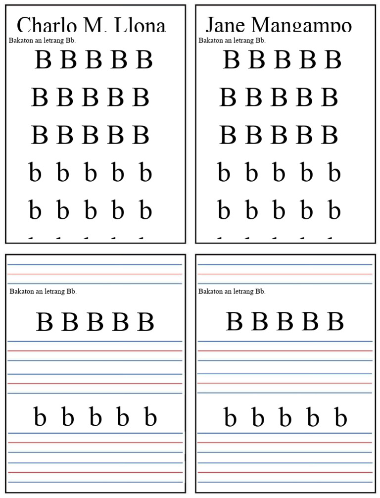 Letrang Bb Tracing | PDF