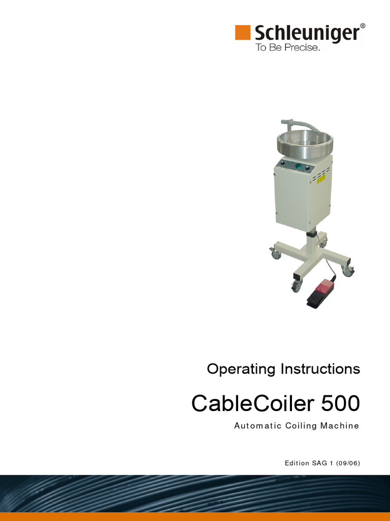 CableCoiler 500 Operating Instructions | PDF | Electrical Engineering
