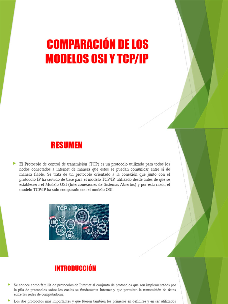 Comparación de Los Modelos Osi y Tcp..Sheyla | PDF | Modelo osi | Conjunto de protocolos de internet