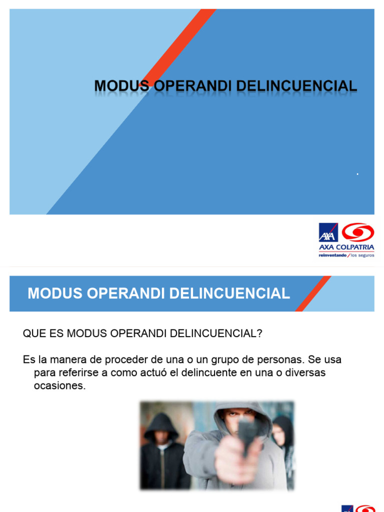 Modus Operandi Delicuencial | PDF