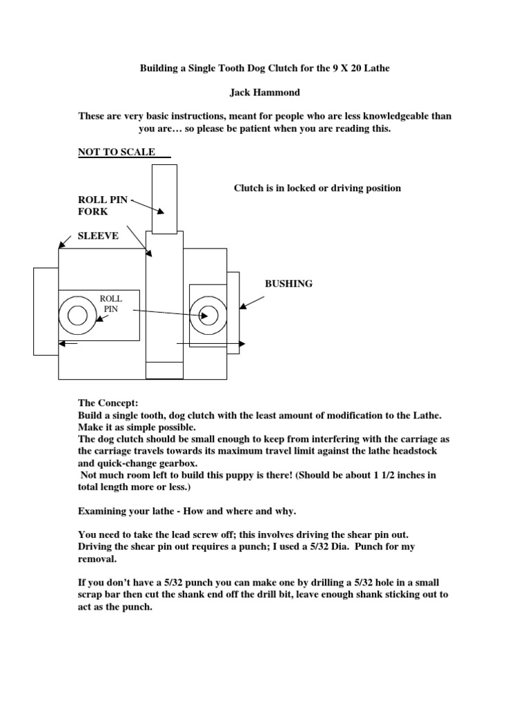 Building a Single Tooth Dog Clutch | PDF | Screw | Drill