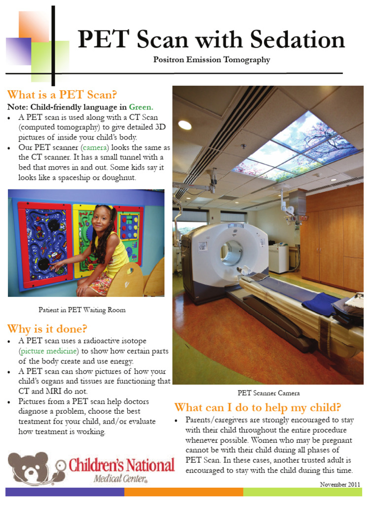 PET Scan Procedure for Children | PDF | Positron Emission Tomography ...