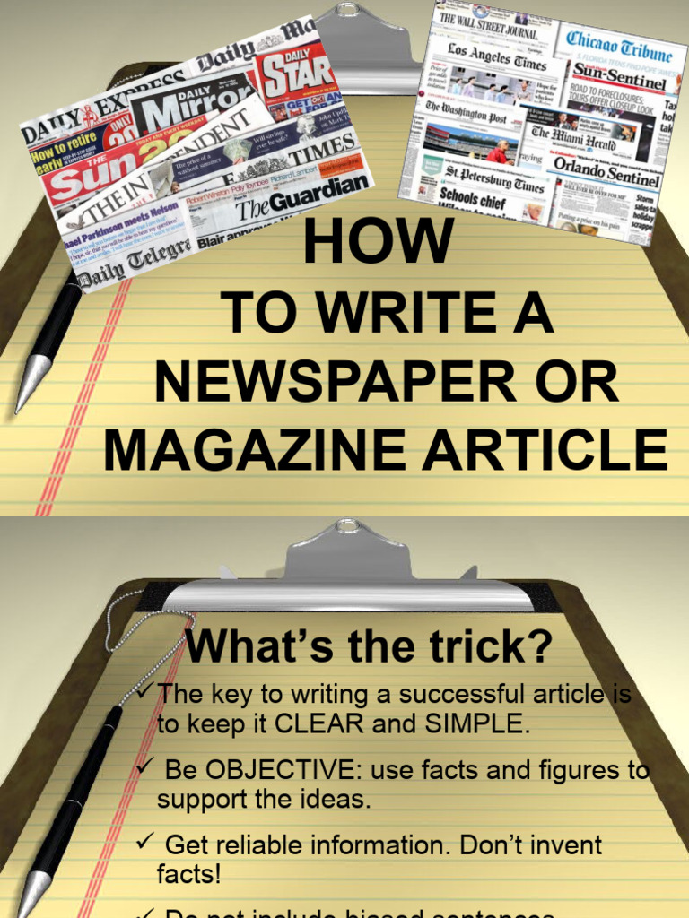 How To Write A Magazine Article | PDF | Verb | Linguistics