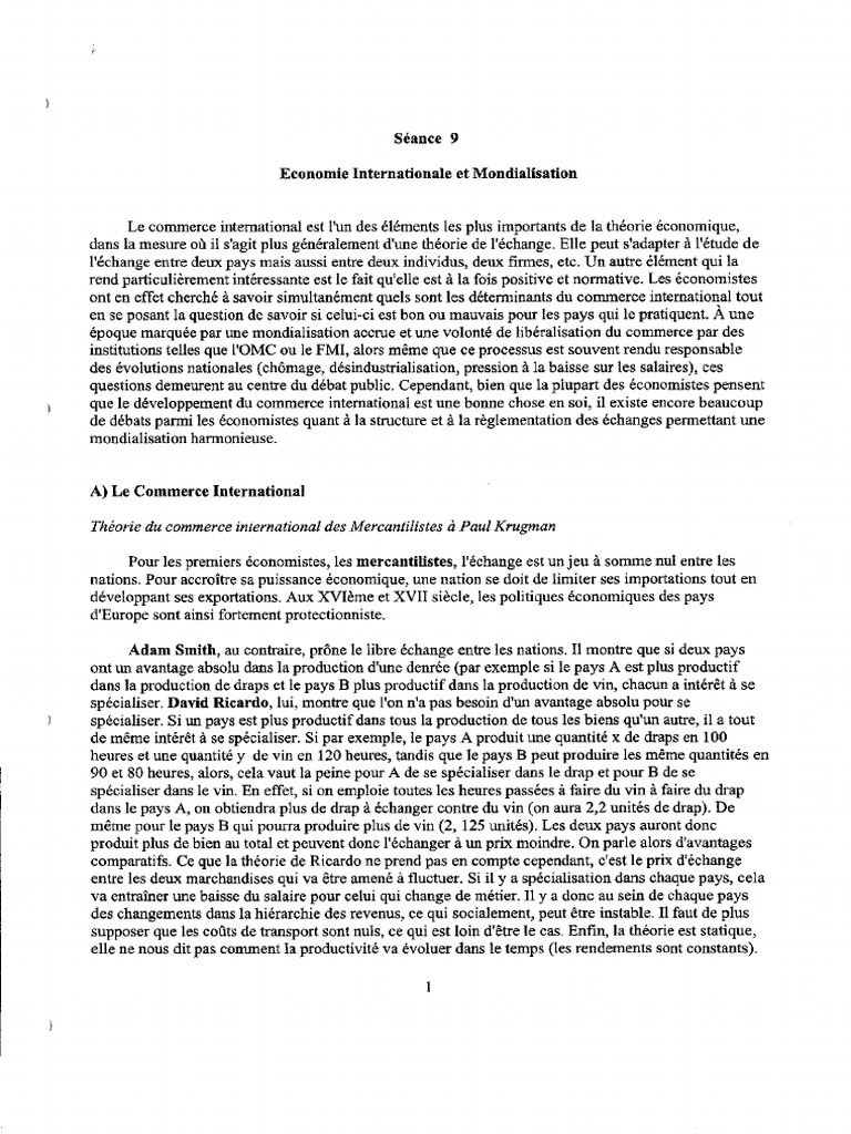 Cours Eco 9 | PDF