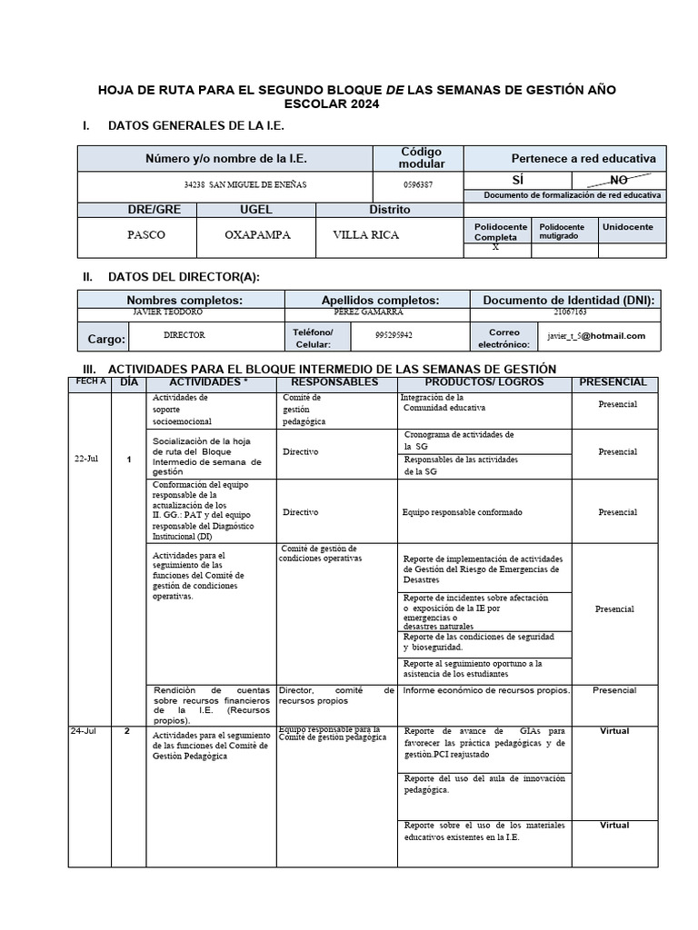 H. RUTA IE 34238 SME SEC. 2024.VAL. (1) | PDF | Enseñando | Evaluación