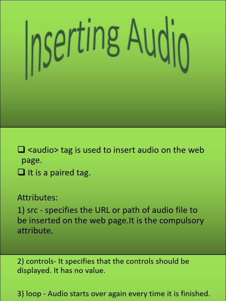 Inserting Audio | PDF | Computers | Technology & Engineering