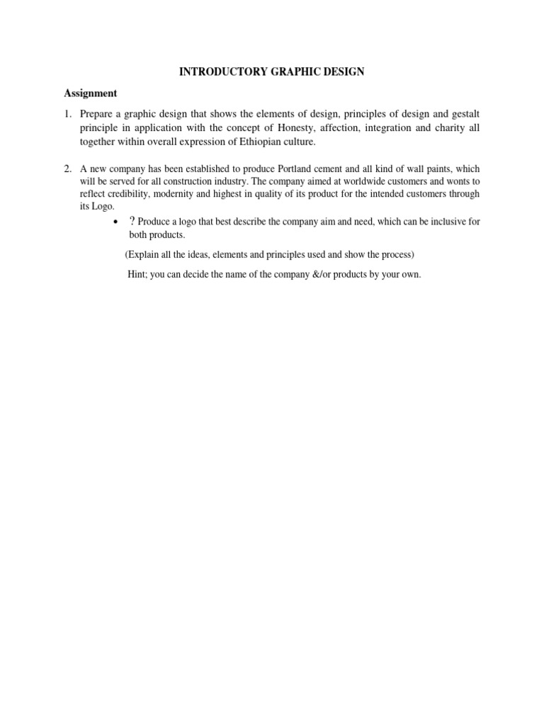 Introductory Graphic Design Assignment X | PDF