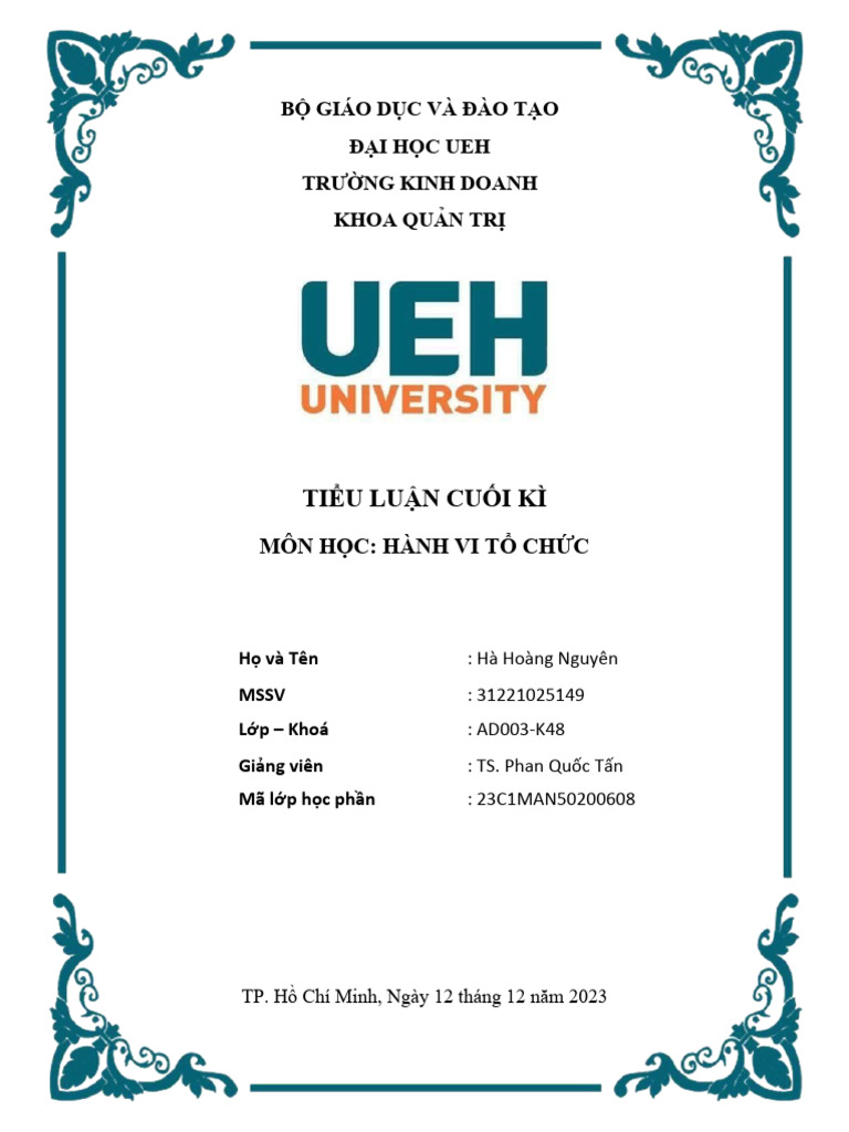 Hà Hoàng Nguyên-L P Ad3.k48-Hvtc | PDF