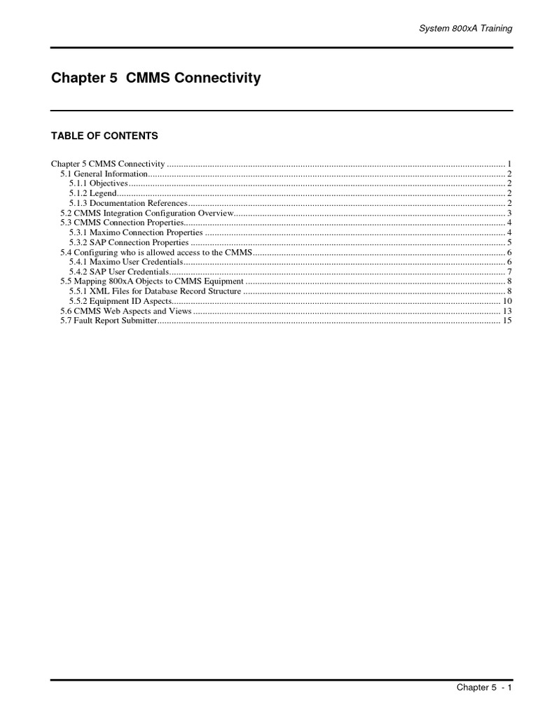 T313-05 CMMS Connectivity - RevC | PDF | Databases | World Wide Web