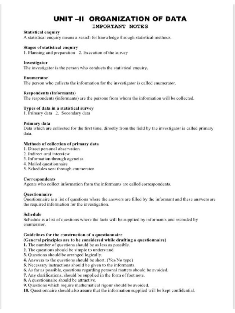 Unit 2 Statistics | PDF