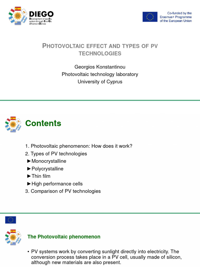 1.1.PV Effect and Types of PV Panels | PDF | Photovoltaics | Solar Cell