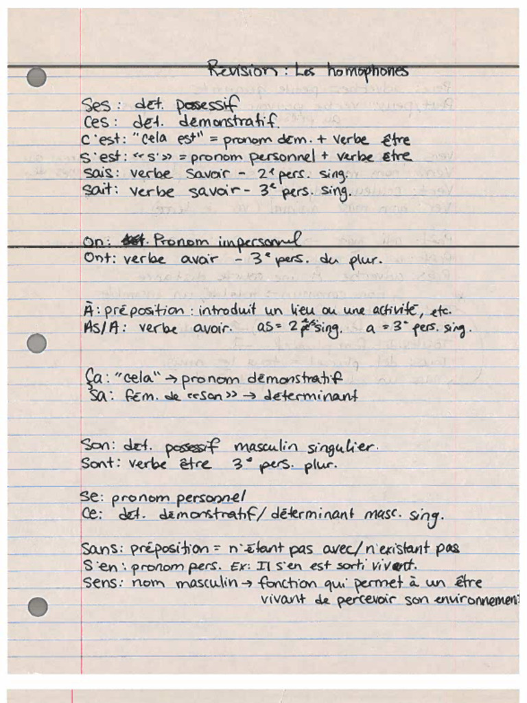 Guide Étude Homophones Notes Fra1d | PDF