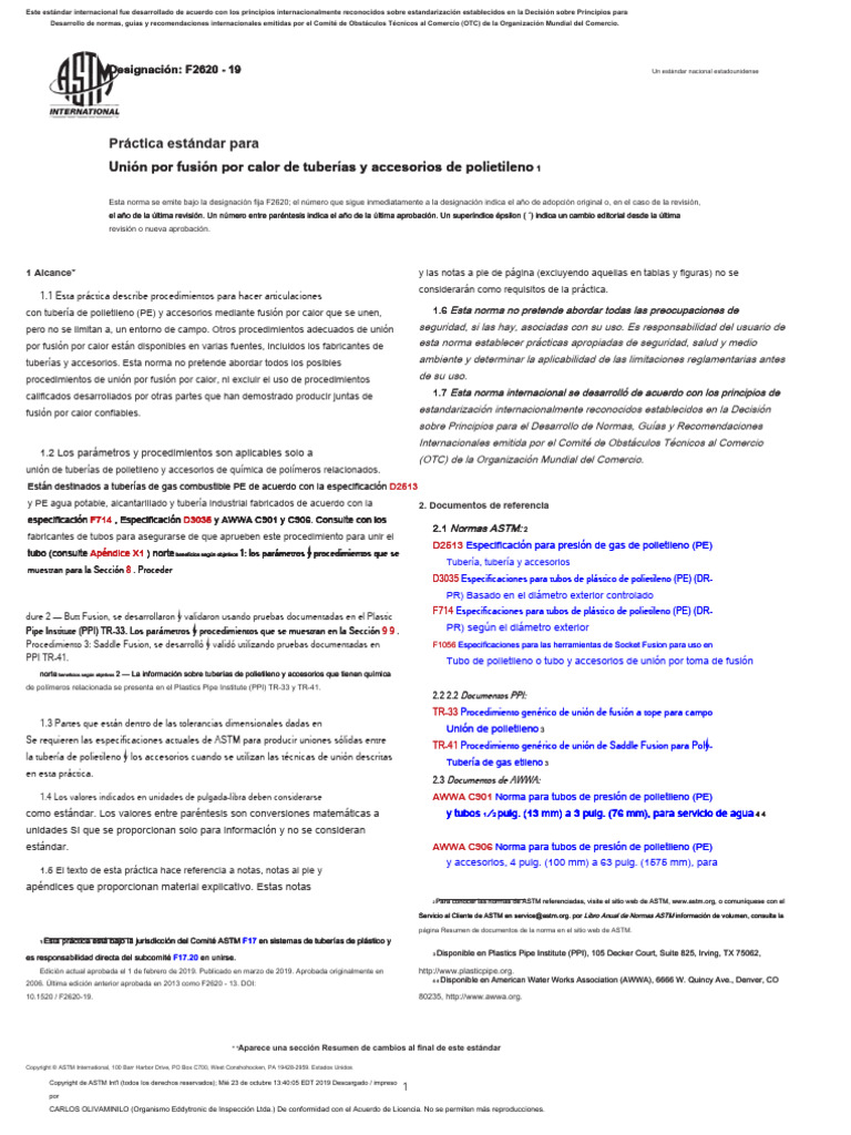 Norma Astm-F2620-2019 Español Traducido | PDF | Materiales | Ingeniería ...