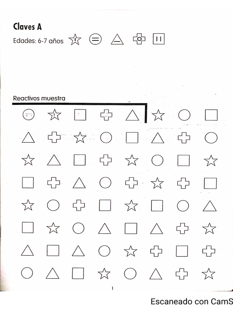 Claves y Busqueda de Simbolos WISC-IV (3) | PDF
