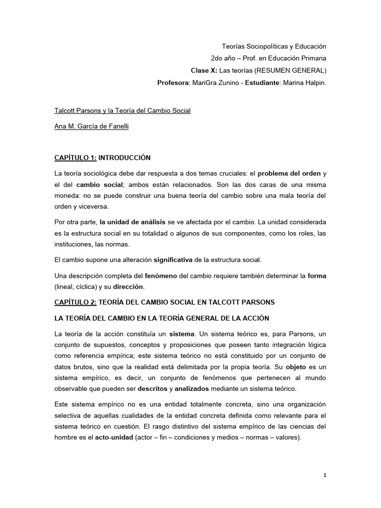 Las Teorías (Resumen General) | PDF | Capital humano | Teoría