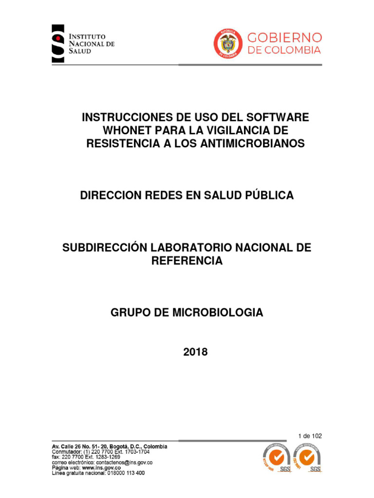 Manejo Software Whonet para La Vigilancia de Resistencia Antimicrobiana | PDF | Laboratorios ...