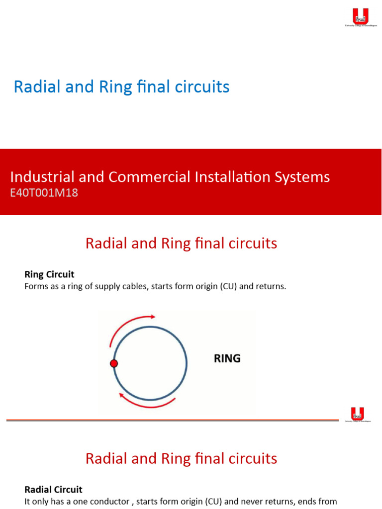 Radial and Ring Final Circuits | PDF | Electricity | Manufactured Goods