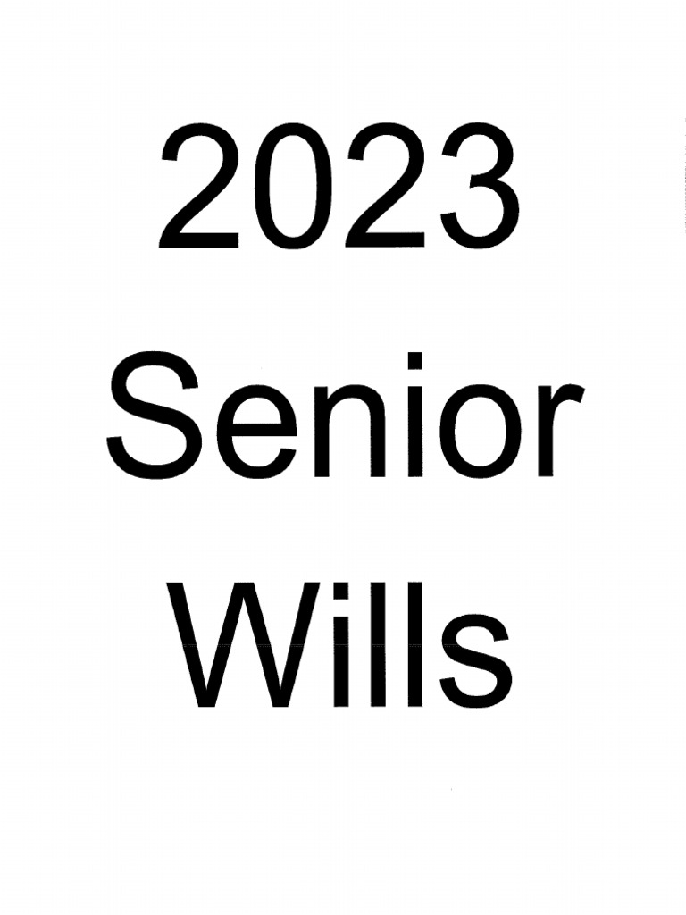 23 Senior Wills | PDF