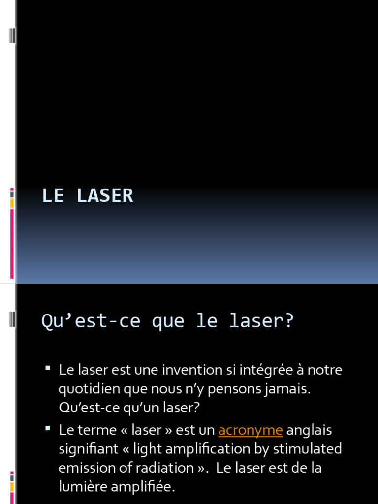 Le Laser | PDF | Laser | Diode laser