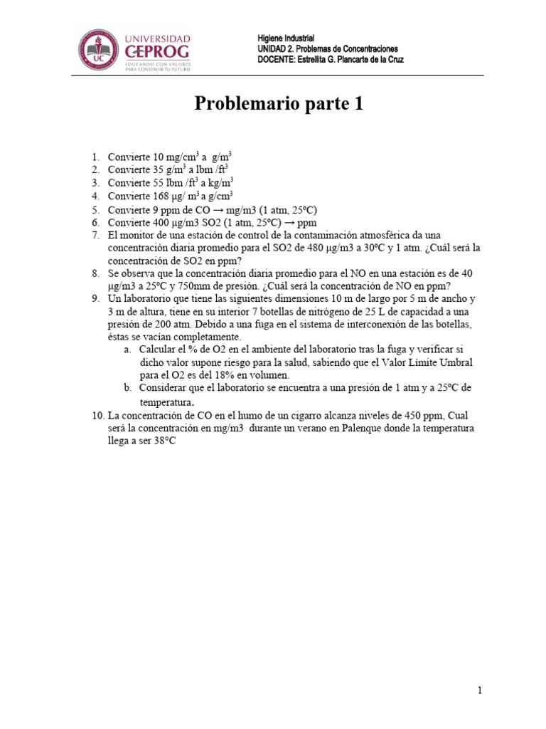 Problemas 1 | PDF