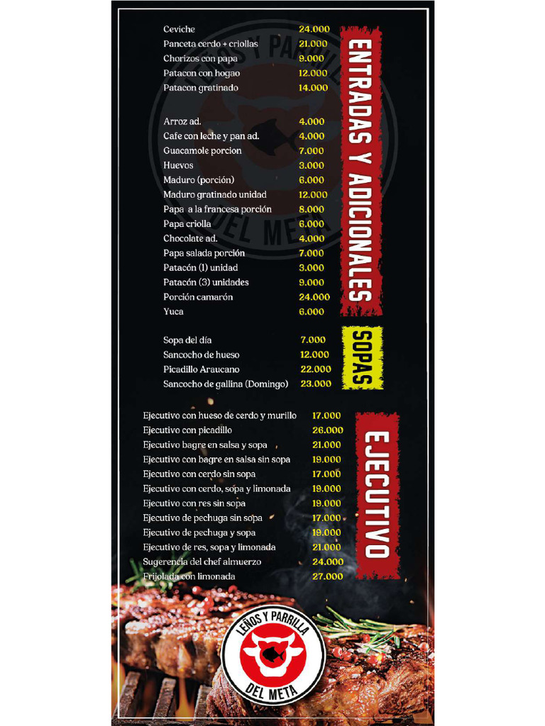 Menu Leños y Parrilla 2023 | PDF
