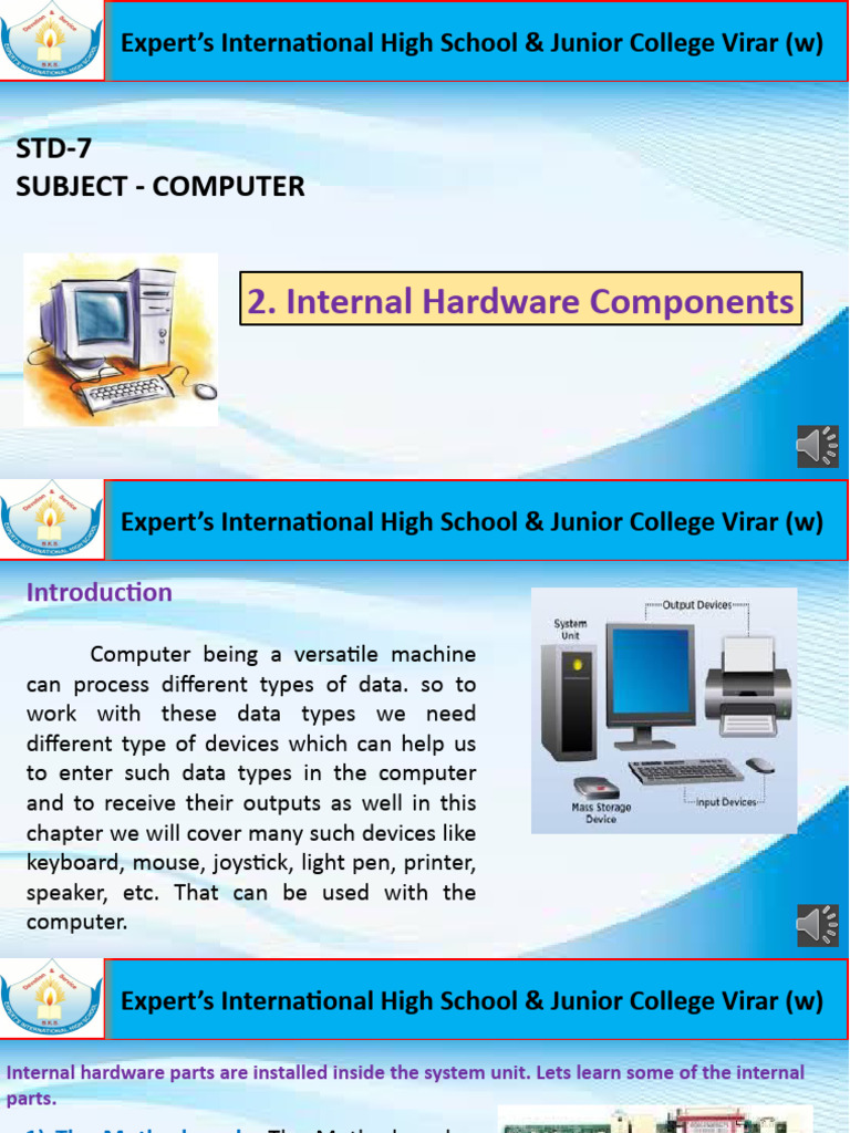 Computer L-2 Internal Hardware Components (Explanantion) | PDF | Read ... Computer L-2 Internal Hardware Components (Explanantion) | PDF | Read ...