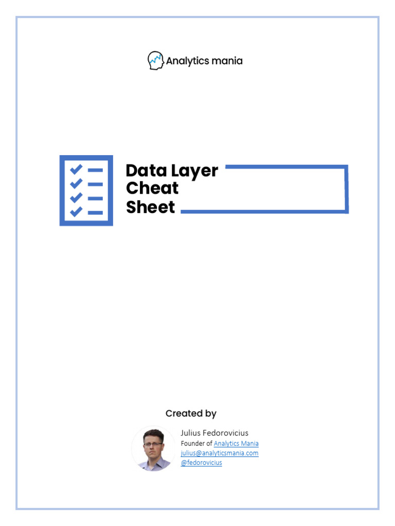 v2 GTM Data Layer Cheat Sheet Analytics Mania | PDF | Analytics ... v2 GTM Data Layer Cheat Sheet Analytics Mania | PDF | Analytics ...