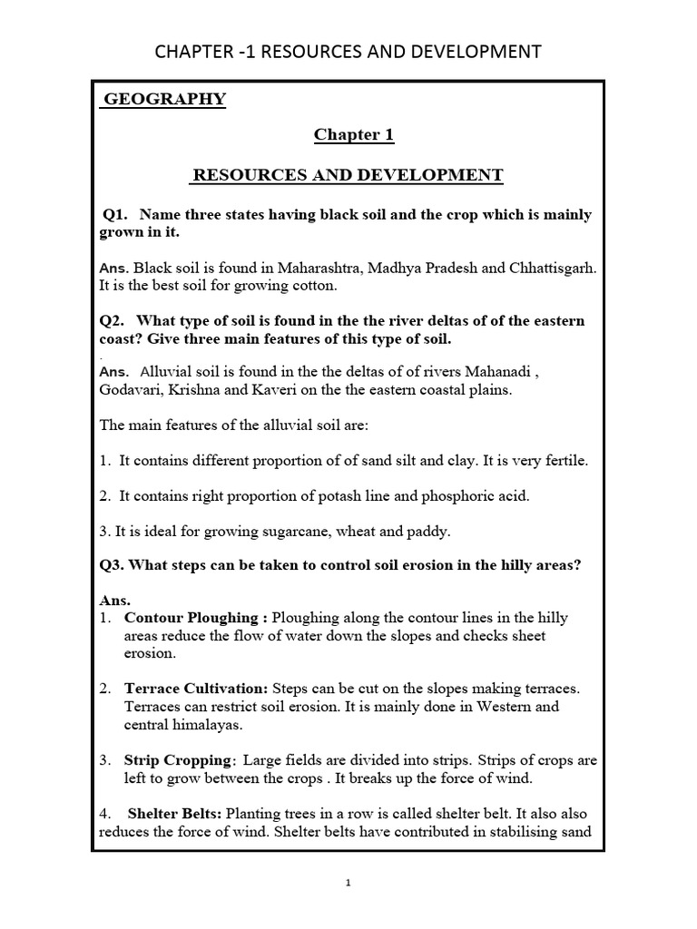Resources and Developmentn | PDF | Soil | Natural Environment