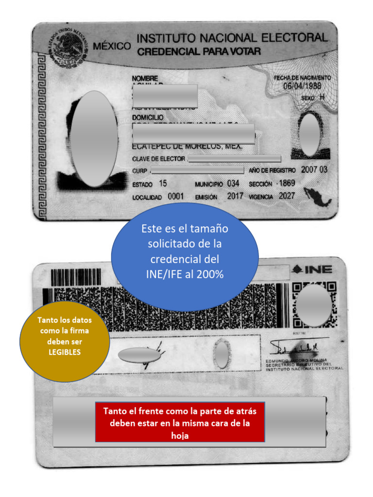 Copia INE-IFE Ejemplo | PDF