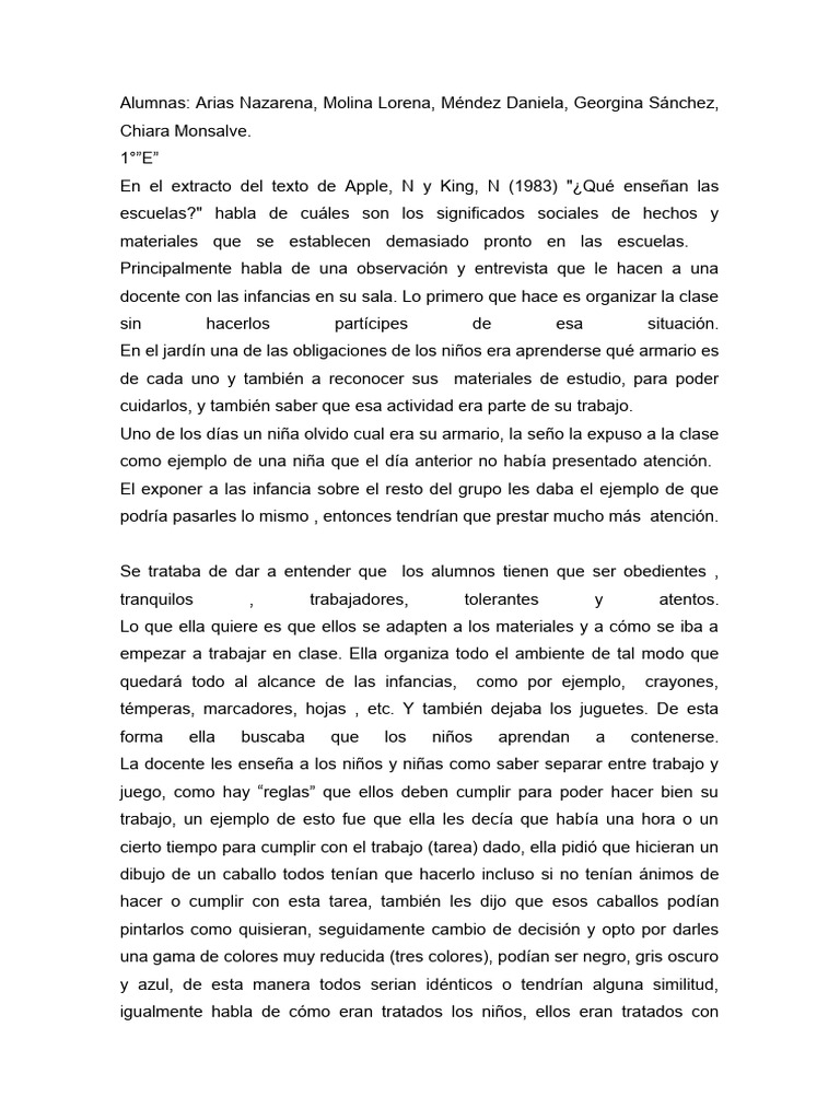 ¿ Qué Enseñan en Las Escuelas - 1 - 1 | PDF