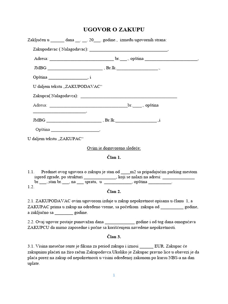 ugovor_o_zakupu | PDF