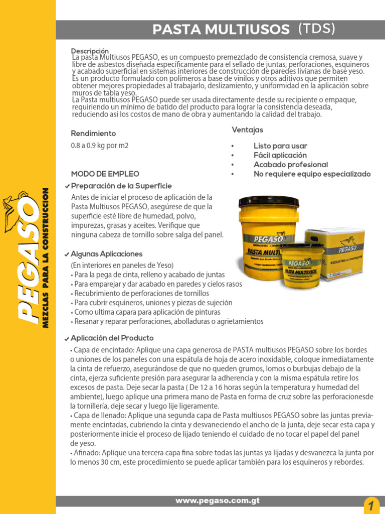 Pasta Multiusos | PDF | Tornillo | Yeso
