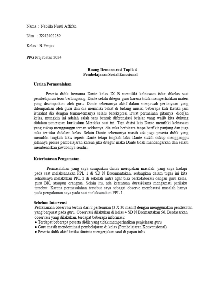 T.4 PSE Demonstrasi Kontekstual | PDF