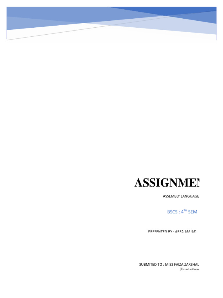 Assembly language | Download Free PDF | Assembly Language | Computer ... Assembly language | Download Free PDF | Assembly Language | Computer ...