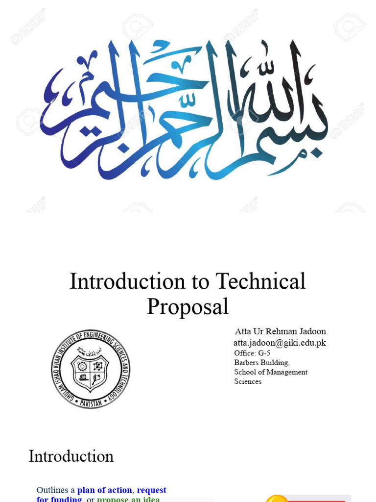 Lecture-29 Introduction To Technical Proposal | PDF | Paper | Information