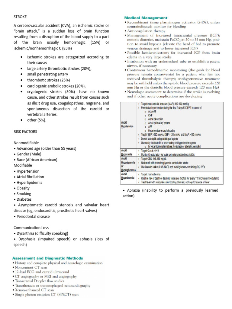 Understanding Stroke Types and Risks | PDF