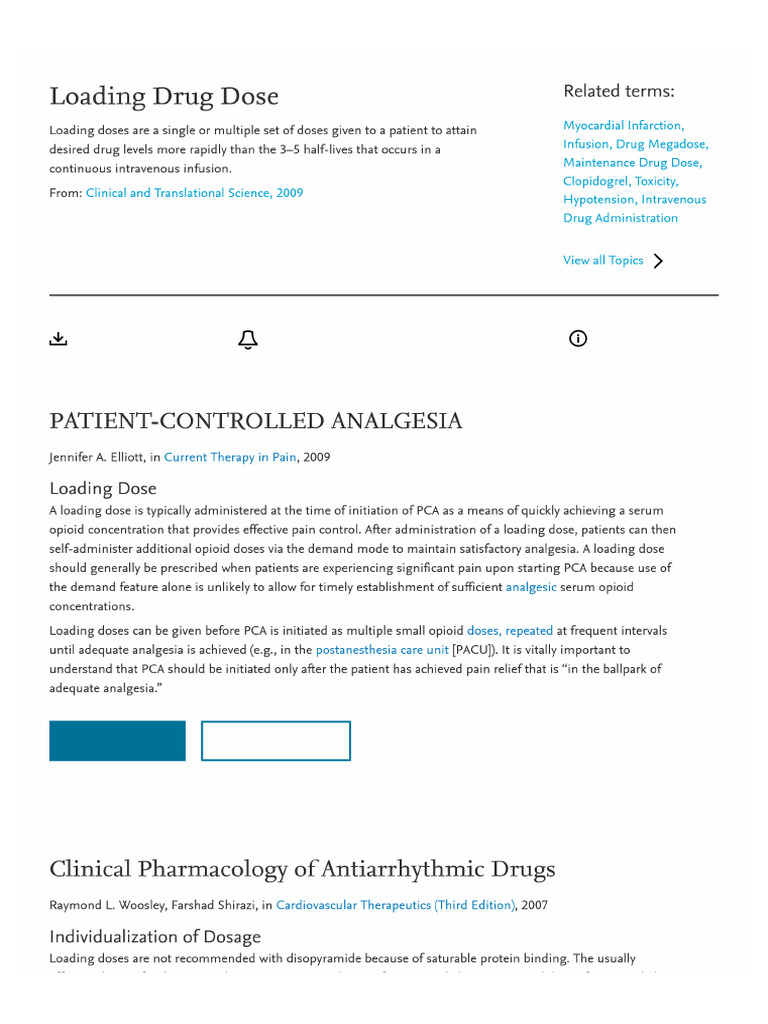 Sciencedirect Topic Loading Drug Dose | PDF