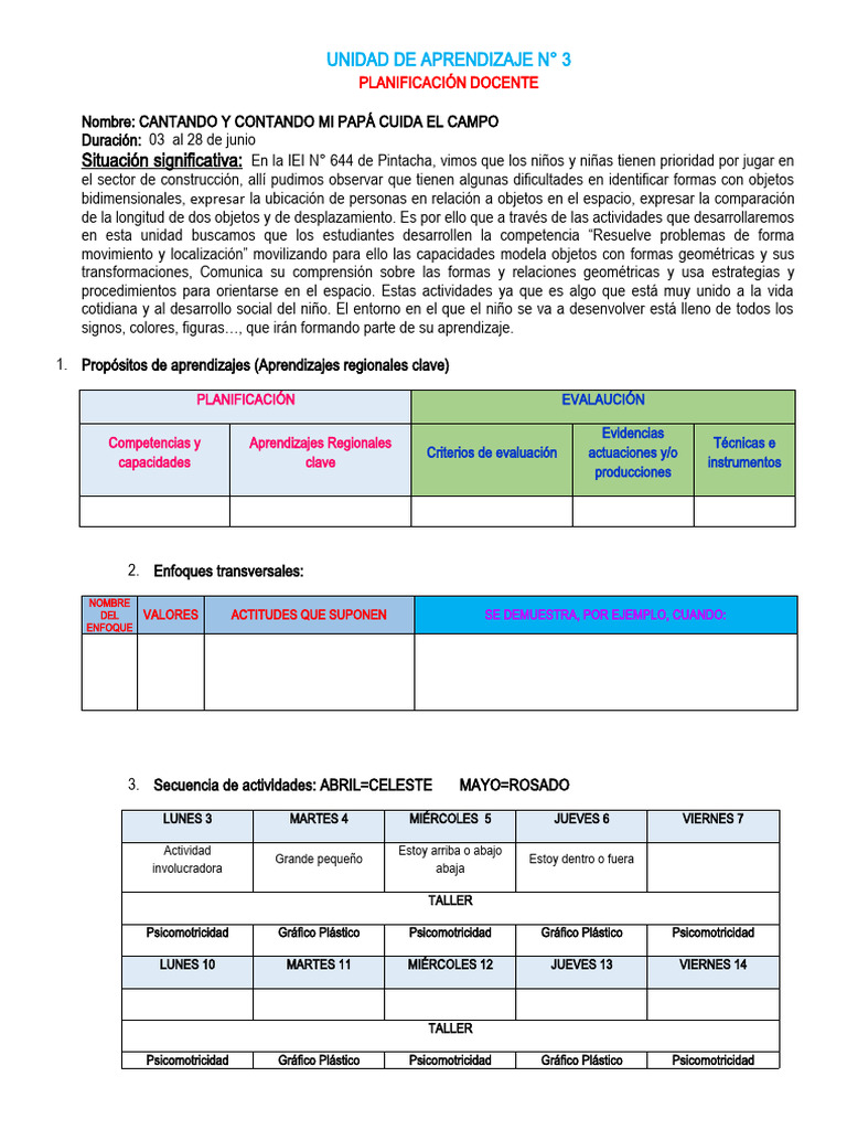 Unidad de Aprendizaje N 4 | PDF | Evaluación | Aprendizaje