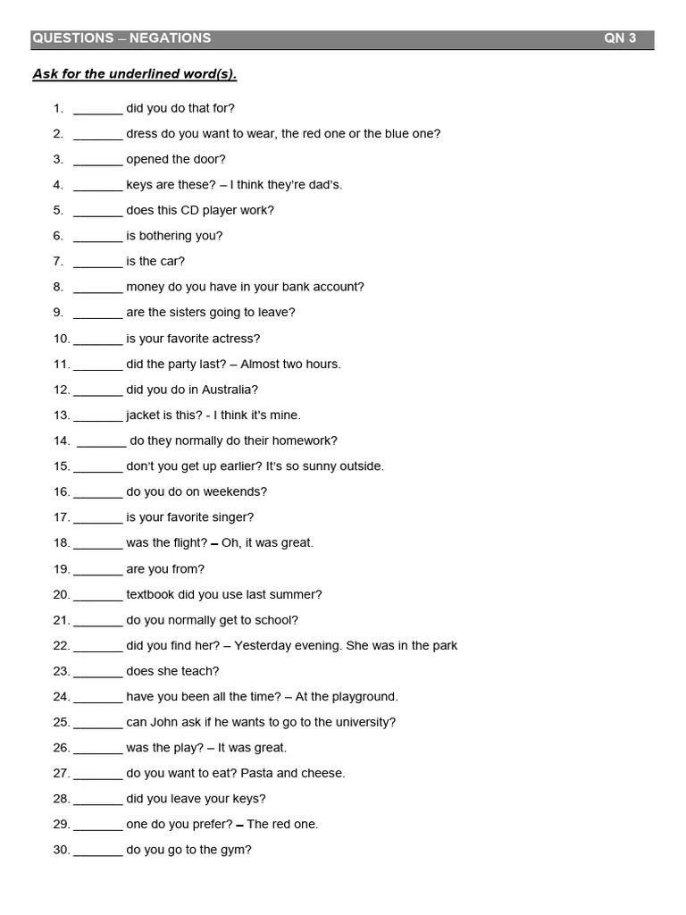 WH Questions.1 | PDF