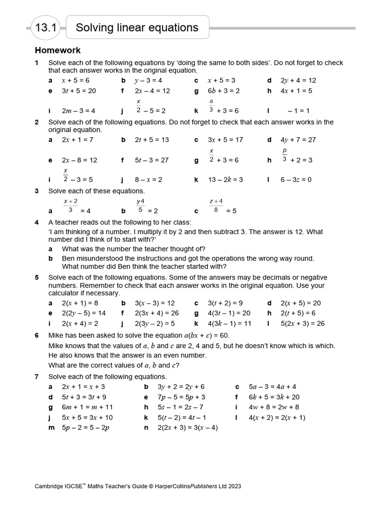 Homework 13.1 | PDF | Equations | Mathematics