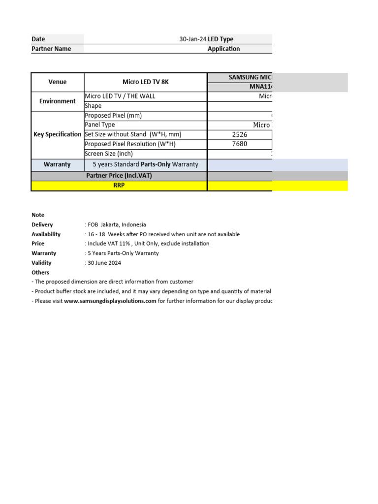 Samsung 114-Inch Micro LED TV Specs | PDF | Video | Computer Engineering